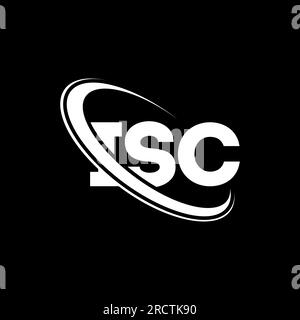 ISC circle letter logo design with circle and ellipse shape. ISC ...