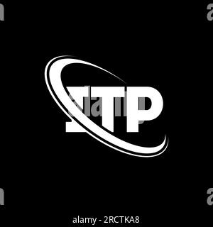 ITP circle letter logo design with circle and ellipse shape. ITP ...
