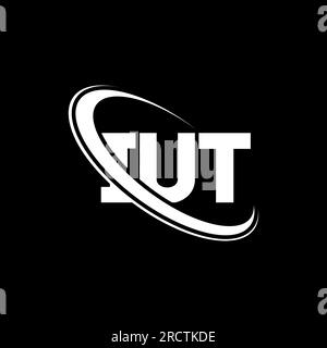 IUT circle letter logo design with circle and ellipse shape. IUT ...