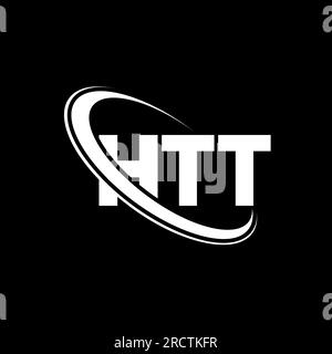 HTT circle letter logo design with circle and ellipse shape. HTT ...