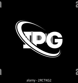 IPG circle letter logo design with circle and ellipse shape. IPG ...