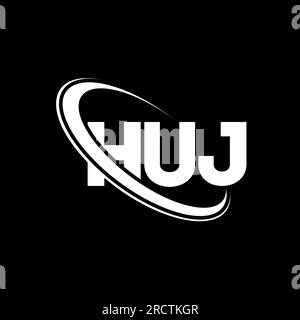 HUJ logo. HUJ letter. HUJ letter logo design. Initials HUJ logo linked ...