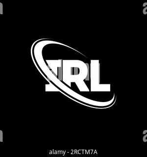 IRL circle letter logo design with circle and ellipse shape. IRL ...