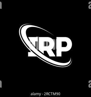 IRP circle letter logo design with circle and ellipse shape. IRP ...