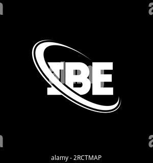 IBE circle letter logo design with circle and ellipse shape. IBE ...