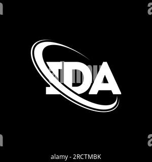 IDA circle letter logo design with circle and ellipse shape. IDA ...