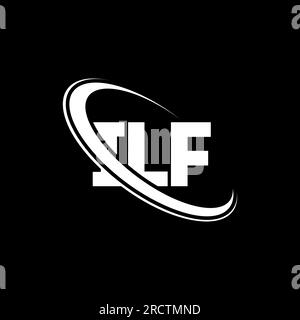 ILF circle letter logo design with circle and ellipse shape. ILF ...