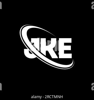 JKE circle letter logo design with circle and ellipse shape. JKE ...