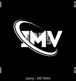 IMV circle letter logo design with circle and ellipse shape. IMV ...