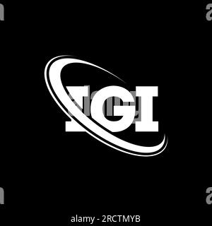 IGI circle letter logo design with circle and ellipse shape. IGI ...