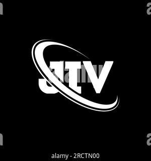 JIV circle letter logo design with circle and ellipse shape. JIV ...
