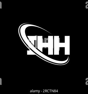 IHH circle letter logo design with circle and ellipse shape. IHH ...