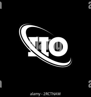 IIO circle letter logo design with circle and ellipse shape. IIO ...