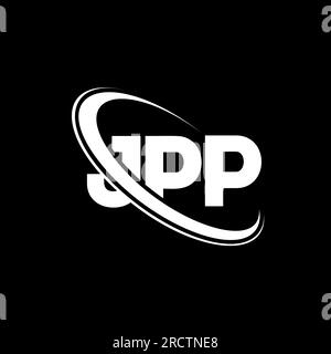 JPP circle letter logo design with circle and ellipse shape. JPP ...