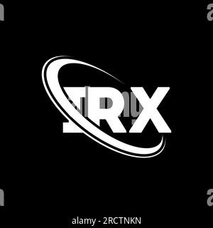 IRX circle letter logo design with circle and ellipse shape. IRX ...