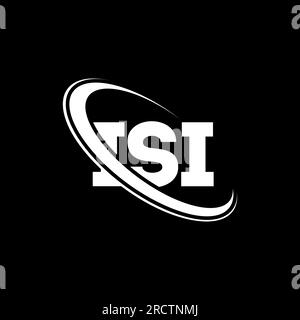 ISI circle letter logo design with circle and ellipse shape. ISI ...