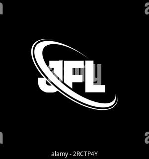 JFL circle letter logo design with circle and ellipse shape. JFL ...