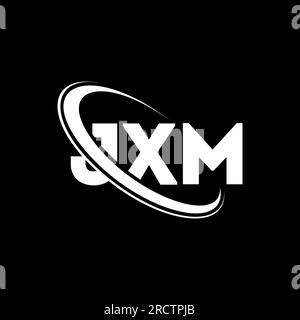 JXM circle letter logo design with circle and ellipse shape. JXM ...