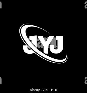 JYJ circle letter logo design with circle and ellipse shape. JYJ ...