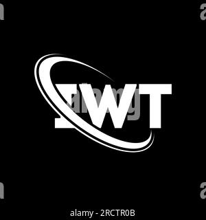 IWT circle letter logo design with circle and ellipse shape. IWT ...