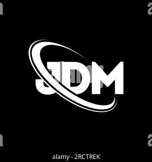 JDM circle letter logo design with circle and ellipse shape. JDM ...