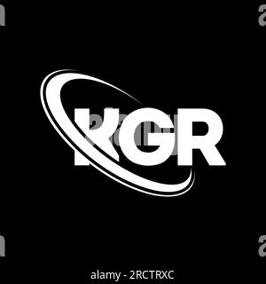 KGR circle letter logo design with circle and ellipse shape. KGR ...