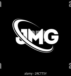 JMG circle letter logo design with circle and ellipse shape. JMG ...