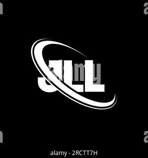 JLL circle letter logo design with circle and ellipse shape. JLL ...