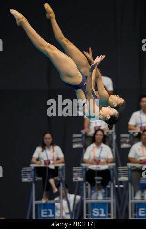 Brittany O'Brien and Georgia Sheehan, of Australia, compete in the ...