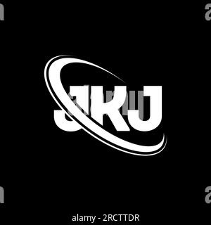 JKJ circle letter logo design with circle and ellipse shape. JKJ ...