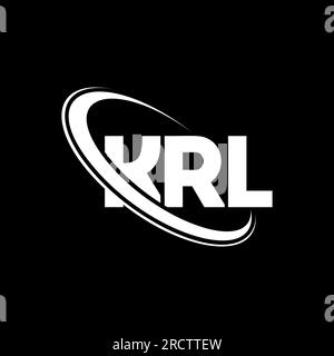 KRL circle letter logo design with circle and ellipse shape. KRL ...