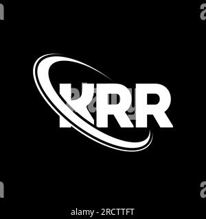 KRR circle letter logo design with circle and ellipse shape. KRR ...