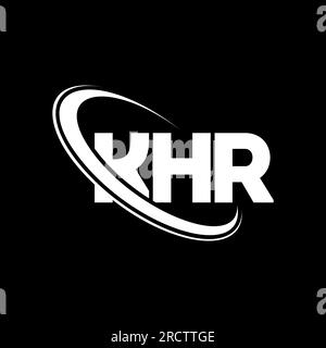 KHR circle letter logo design with circle and ellipse shape. KHR ...