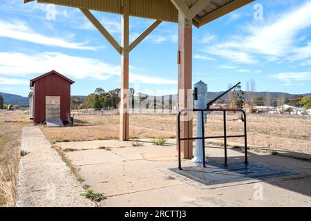 Old station platform at historic Wallangarra Railway Station ...