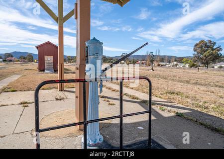 Old station platform at historic Wallangarra Railway Station ...