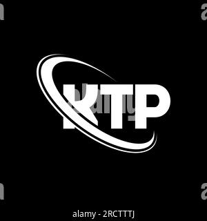 KTP circle letter logo design with circle and ellipse shape. KTP ...