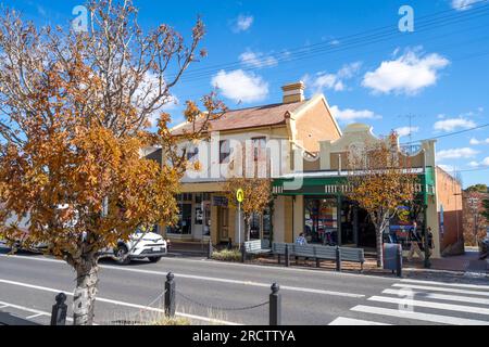 Shops lining Rouse Street in Tenterfield town centre, Tenterfield, New ...