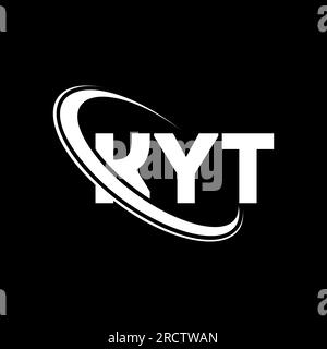 KYT logo. KYT letter. KYT letter logo design. Initials KYT logo linked with circle and uppercase ...