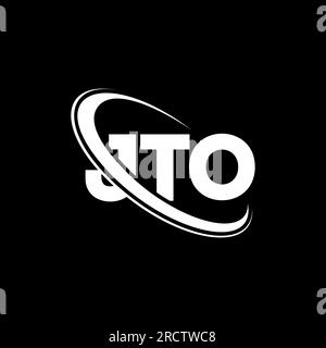 JTO circle letter logo design with circle and ellipse shape. JTO ...