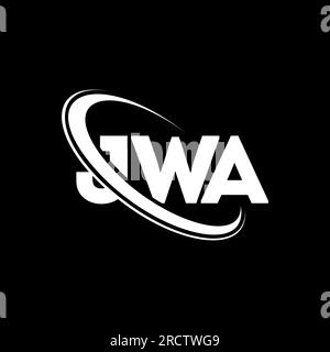 JWA circle letter logo design with circle and ellipse shape. JWA ...