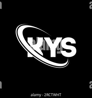 KYS circle letter logo design with circle and ellipse shape. KYS ...