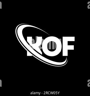 KOF logo. KOF letter. KOF letter logo design. Initials KOF logo linked ...