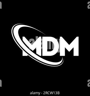 MDM circle letter logo design with circle and ellipse shape. MDM ellipse letters with ...