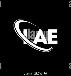LAE circle letter logo design with circle and ellipse shape. LAE ...