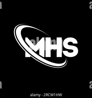 MHS logo. MHS letter. MHS letter logo design. Initials MHS logo linked ...