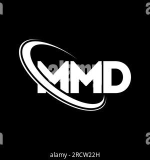 MMD circle letter logo design with circle and ellipse shape. MMD ...