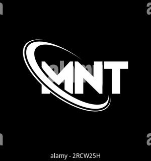 MNT circle letter logo design with circle and ellipse shape. MNT ...