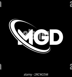 MGD circle letter logo design with circle and ellipse shape. MGD ...