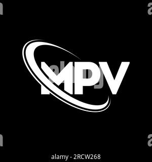 MPV circle letter logo design with circle and ellipse shape. MPV ...