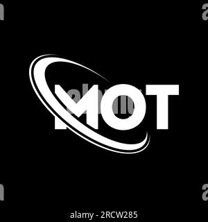 MOT circle letter logo design with circle and ellipse shape. MOT ...